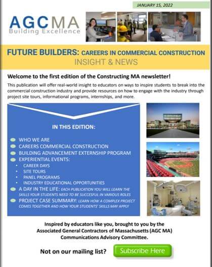 For Educators - AGCMA - Associated General Contractors of Mass